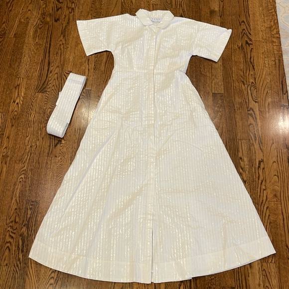 Buru | Dresses | Nwt Buru Day Dress With Peter Pan Color And Belt White ...